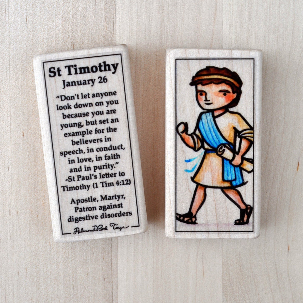 Timothy Patron Saint Block - Patron of digestive disorders