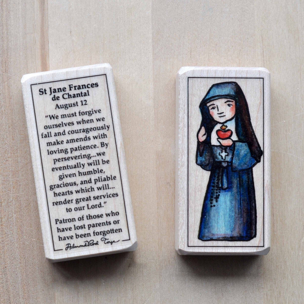 Jane Frances de Chantal Patron Saint Block - Patron of lost parents